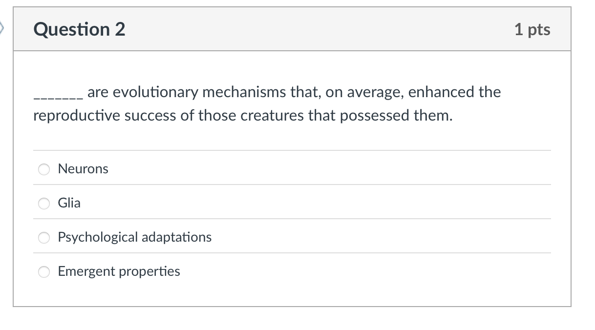 Solved Question 2are evolutionary mechanisms that, on | Chegg.com