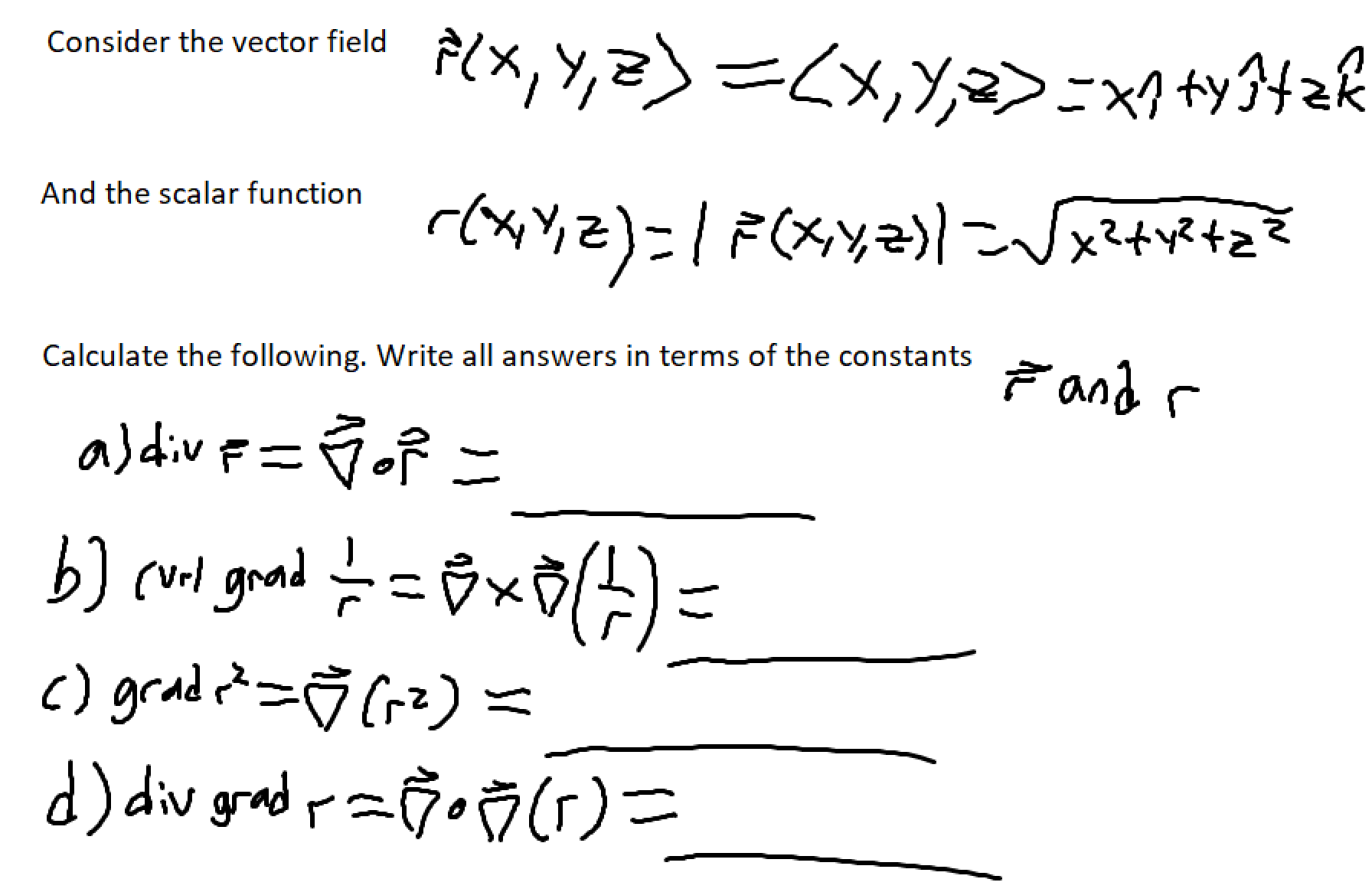 Solved Consider the vector field | Chegg.com