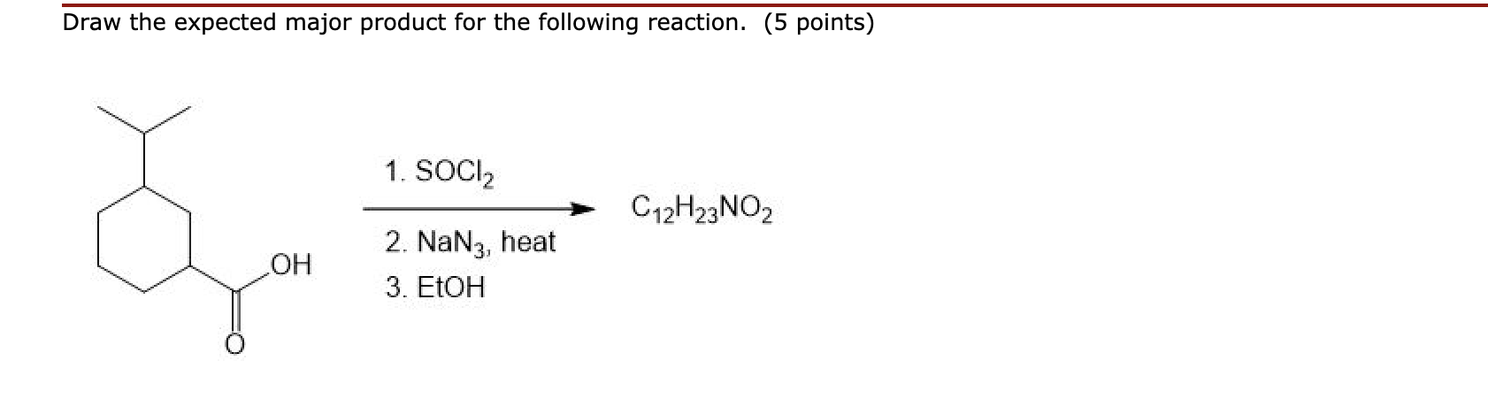 Solved Draw the expected major product for the following | Chegg.com