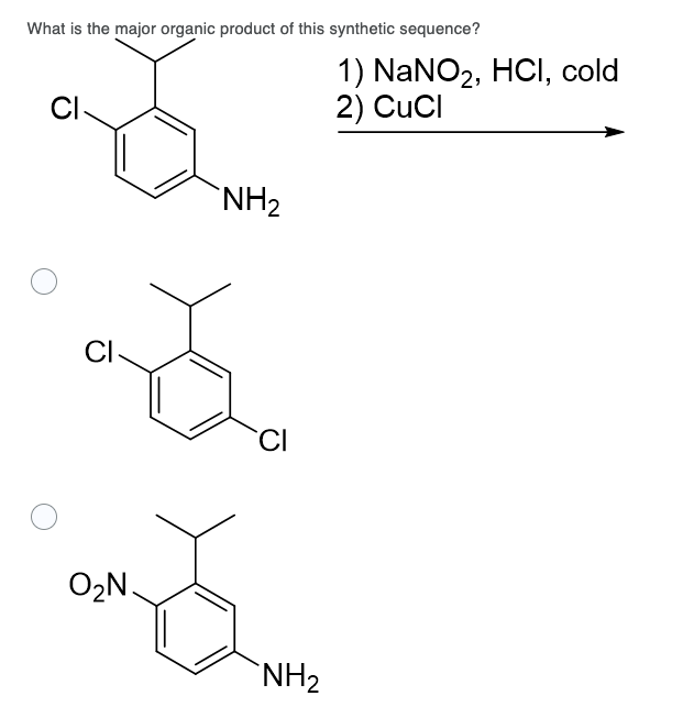 Solved What is the major organic product of this synthetic | Chegg.com