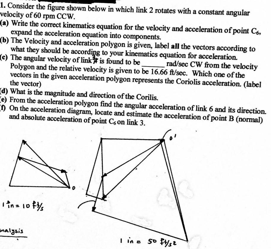 Solved 1. Consider the figure shown below in which link 2 | Chegg.com