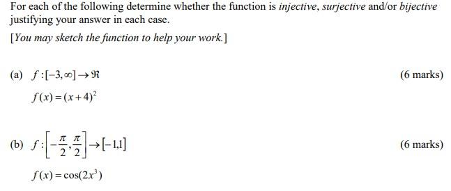 Solved For each of the following determine whether the | Chegg.com