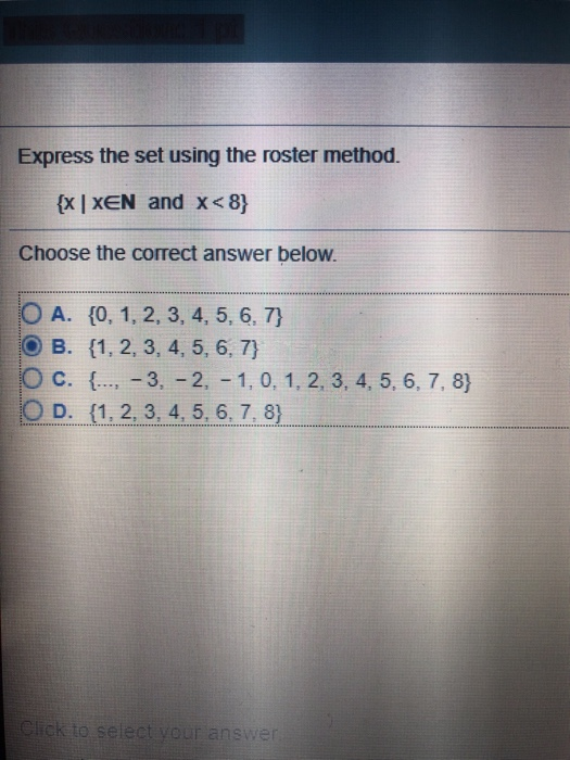 Solved Express the set using the roster method (x | XEN and | Chegg.com
