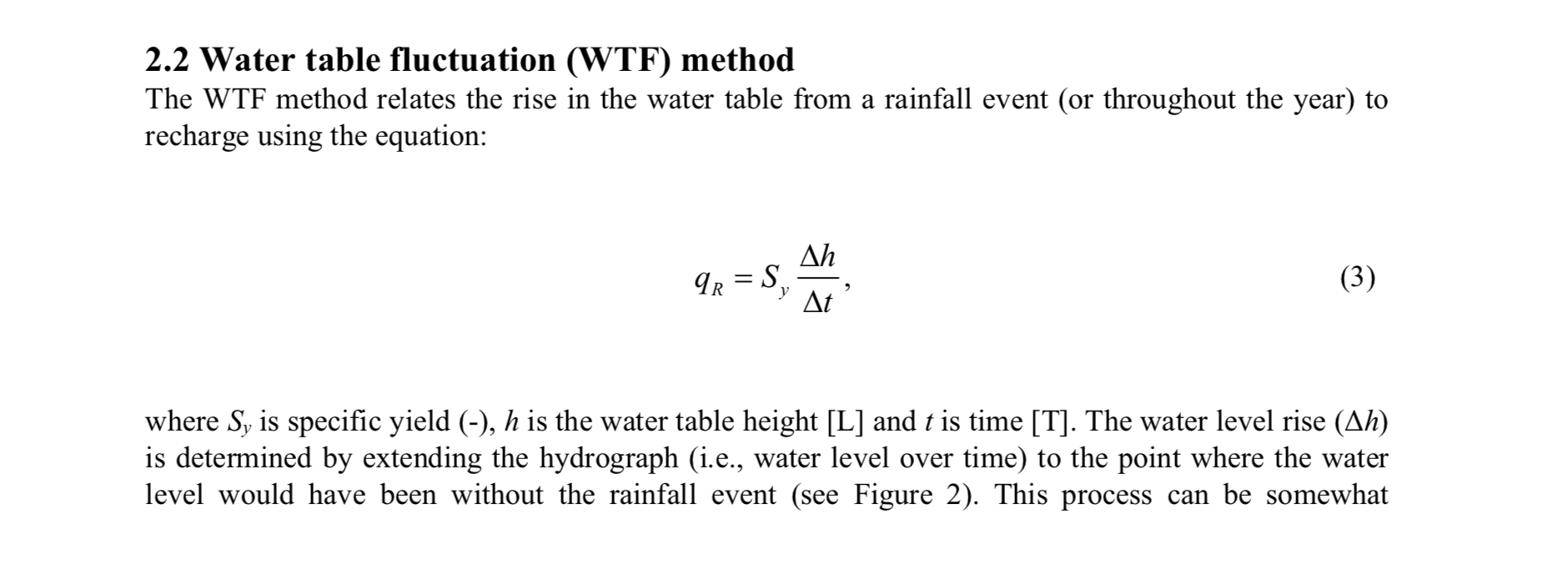 Solved Using the hydrographic, calculate the annual recharge | Chegg.com