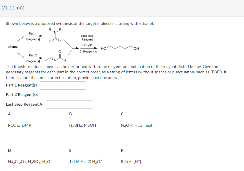Solved Shown below is a proposed synthesis of the target | Chegg.com
