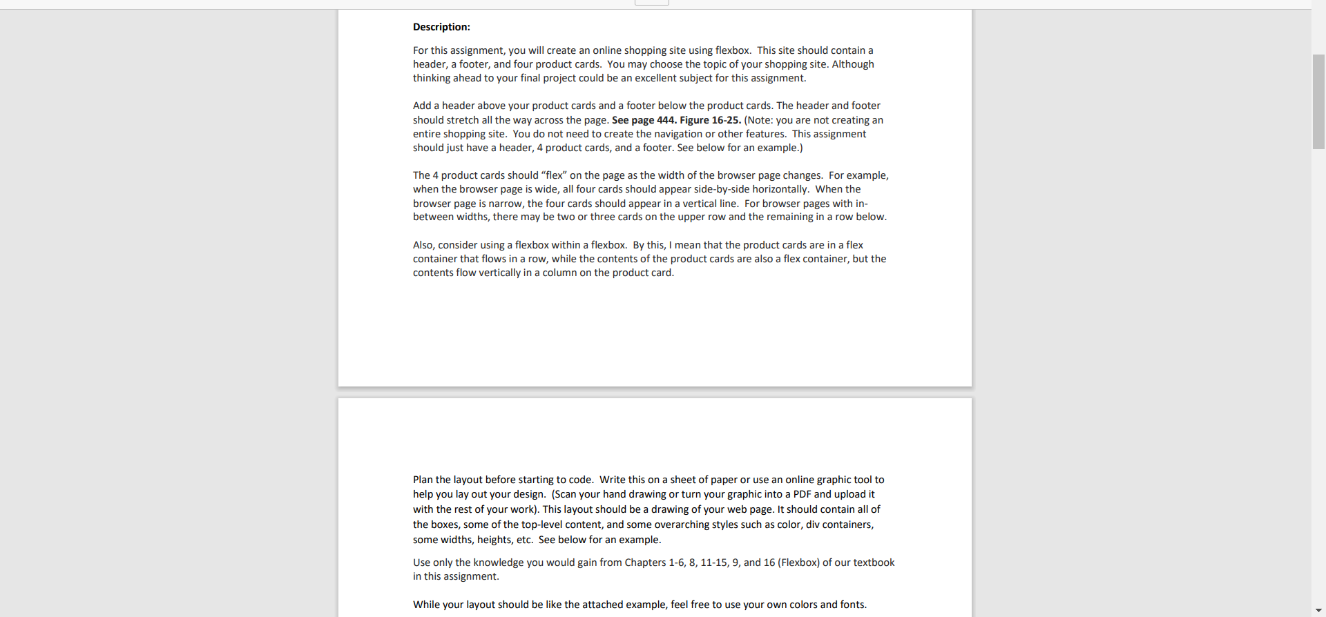 Solved Description: For this assignment, you will create an | Chegg.com