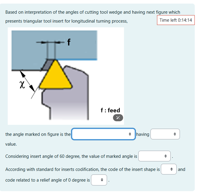 Solved Based on interpretation of the angles of cutting tool | Chegg.com