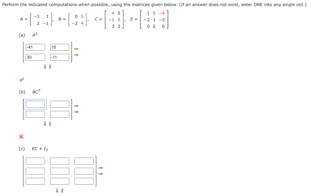 Solved Perform the indicated computations when possible, | Chegg.com