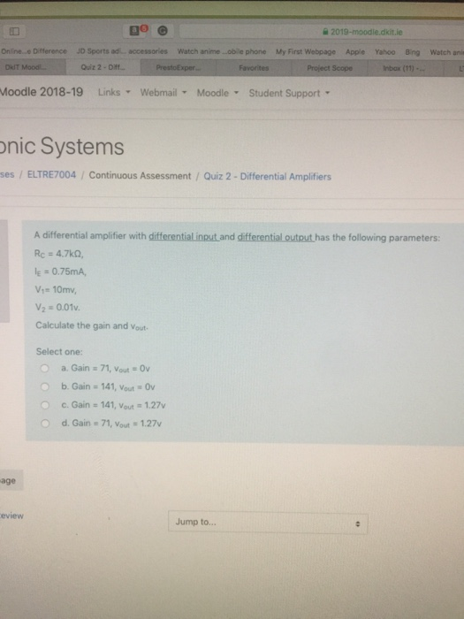 Solved: 2019-moodle.dkit.ie Online. Dirference JD Sports A... | Chegg.com