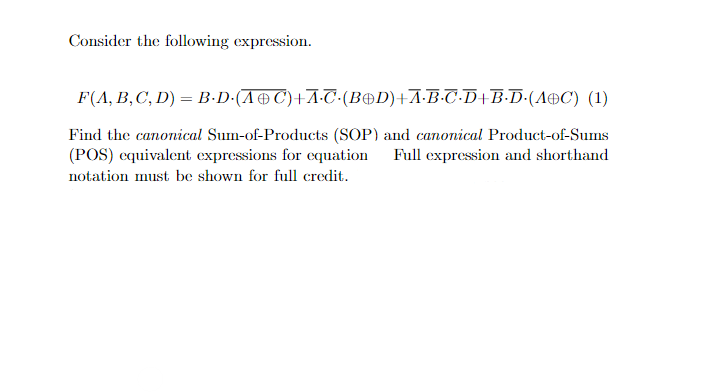 Solved Consider the following expression. | Chegg.com