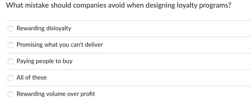 Solved What mistake should companies avoid when designing | Chegg.com