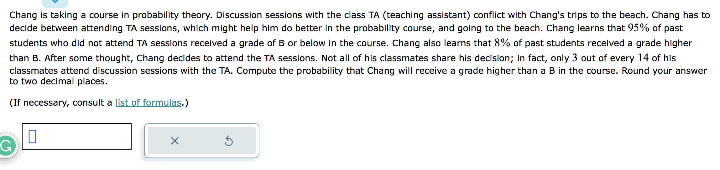 Solved Chang is taking a course in probability theory. | Chegg.com