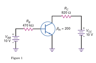 Solved 1. Consider the base-biased circuit in Fig.1, (a) | Chegg.com
