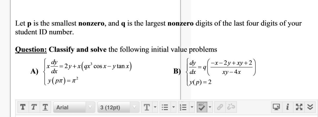 Solved Let p is the smallest nonzero, and q is the largest | Chegg.com