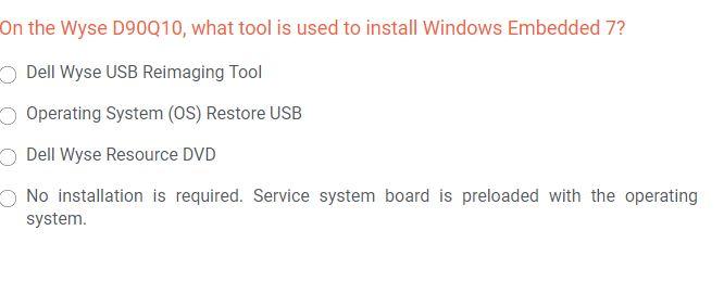 Solved On the Wyse D90010, what tool is used to install | Chegg.com