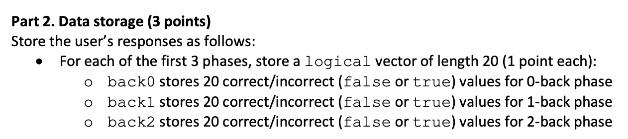 Solved art 1: Experiment Structure ( 9 points) - On each | Chegg.com