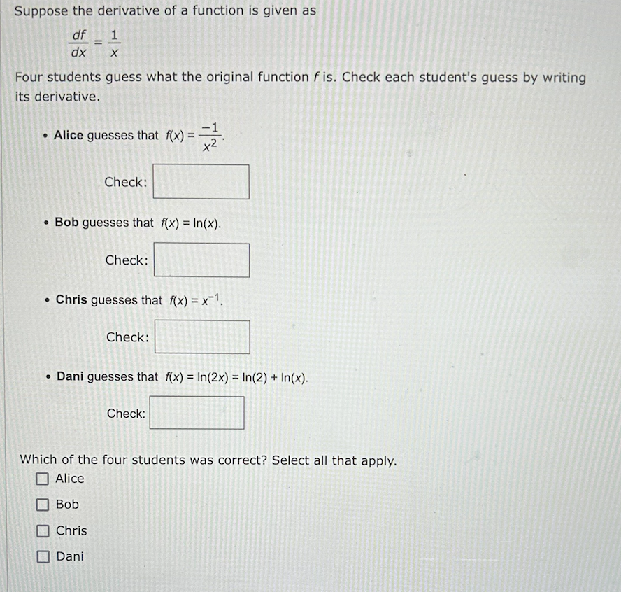 Solved Suppose the derivative of a function is given as | Chegg.com