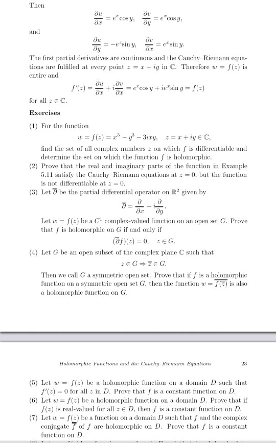 Solved Chapter 5 Holomorphic Functions and the | Chegg.com