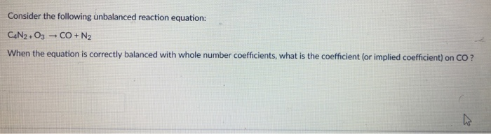 Solved Consider the following unbalanced reaction equation: | Chegg.com