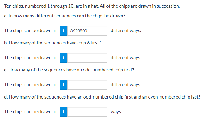 Solved Ten chips, numbered 1 through 10 , are in a hat. All | Chegg.com