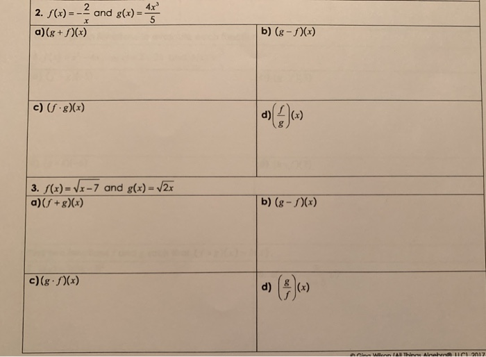 Solved using the given functions, find each function and | Chegg.com