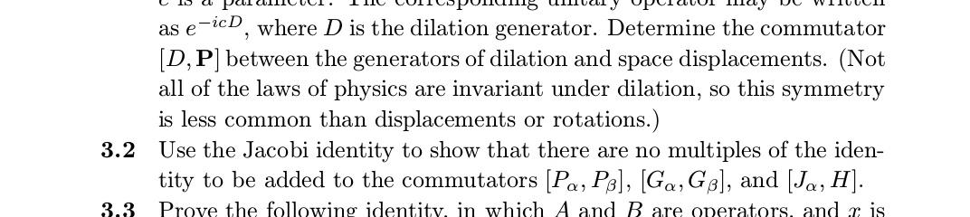 Solved as e−icD, where D is the dilation generator. | Chegg.com