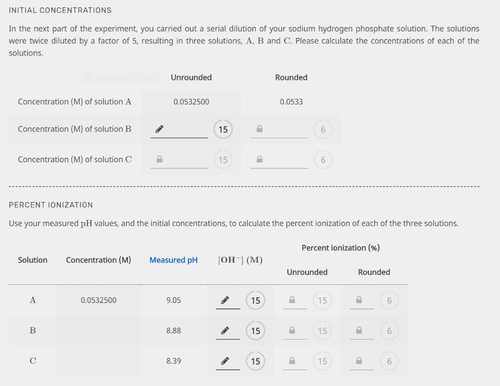 Solved INITIAL CONCENTRATIONS In the next part of the | Chegg.com