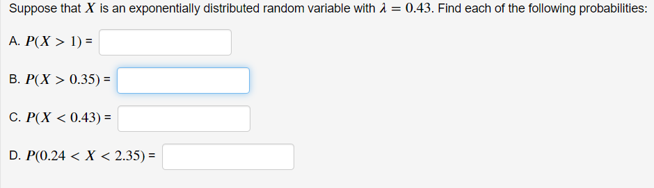 Solved Suppose that X is an exponentially distributed random | Chegg.com