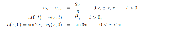 Solved The inhomogeneous Dirichlet type initial and boundary | Chegg.com