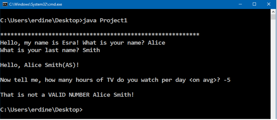 Solved Develop a simple program in Java that will interact | Chegg.com
