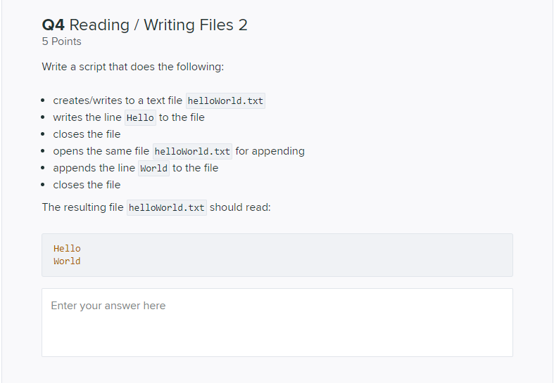 Solved Q4 Reading Writing Files 2 5 Points Write A Script 9822