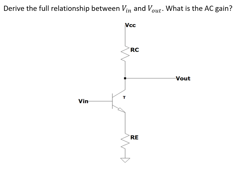 Solved Derive the full relationship between Vin and Vout. | Chegg.com