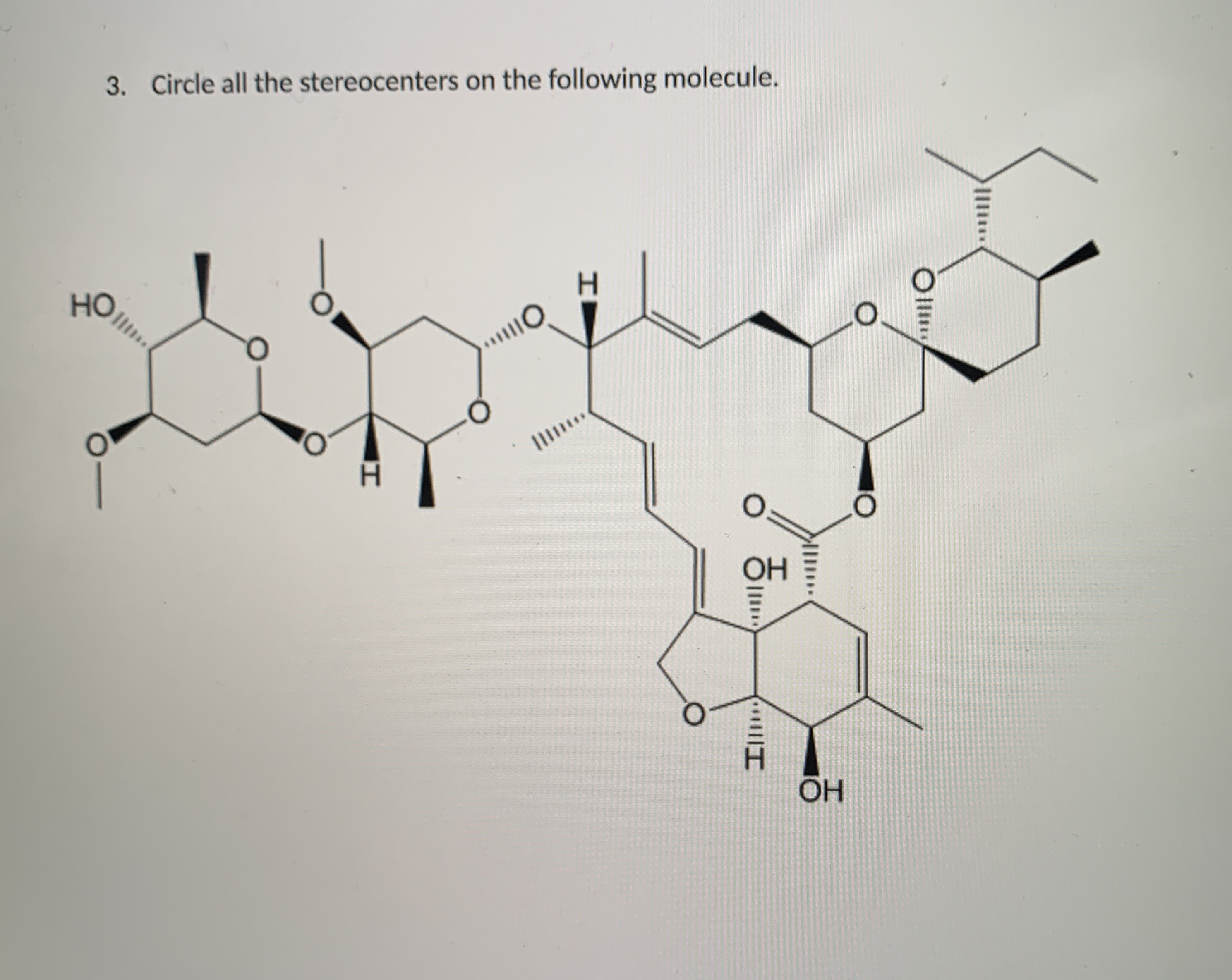 Solved Circle all the stereocenters on the following | Chegg.com
