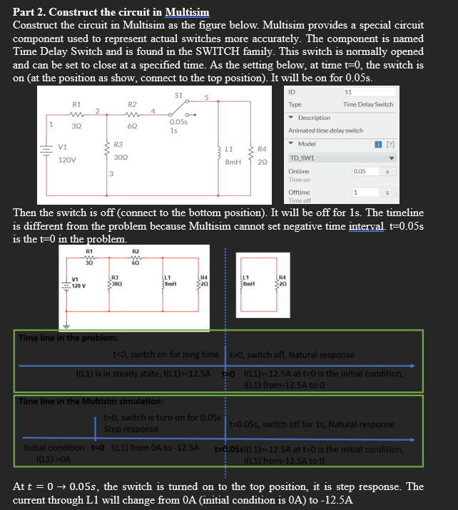 Solved Part 2. ﻿Construct the circuit in MultisimConstruct | Chegg.com