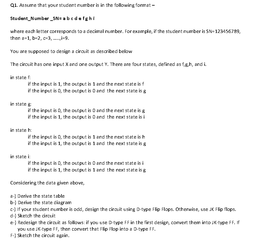 Solved Q1. Assume that your student number is in the | Chegg.com