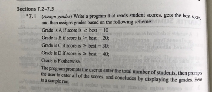 Solved Sections 72 75 Assign Grades Write A Program That 7025