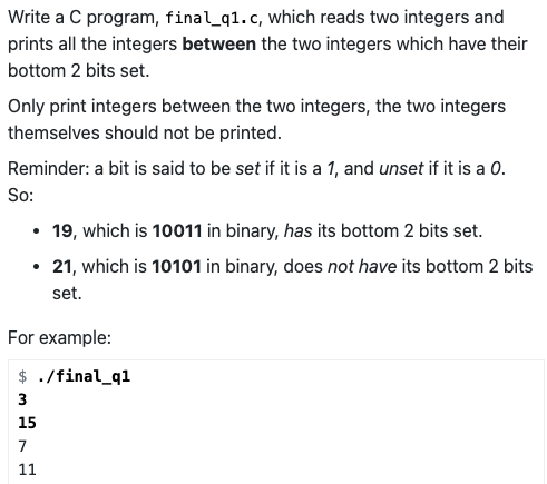 Solved Write a C program, final_01.c, which reads two | Chegg.com