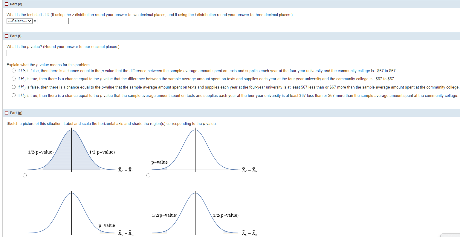 Solved same. Let subscript c= community college and u= | Chegg.com