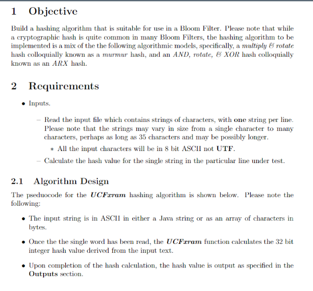 Solved 1 Objective THE LANGUAGE IS JAVA Build a hashing | Chegg.com