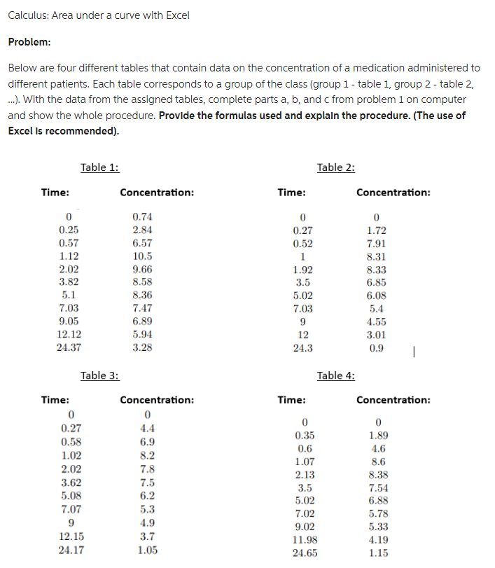 Solved Calculus with Excel (Scatterplot) Hello! I need | Chegg.com