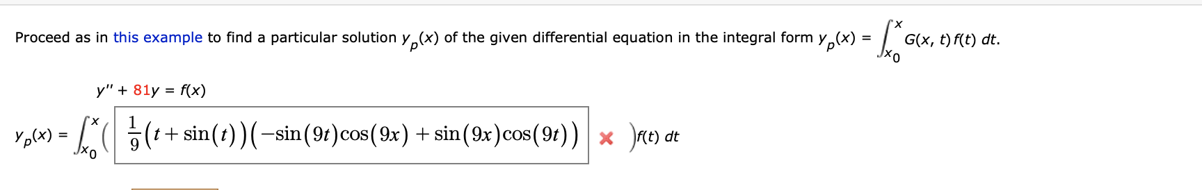 Solved Proceed as in this example to find a particular | Chegg.com