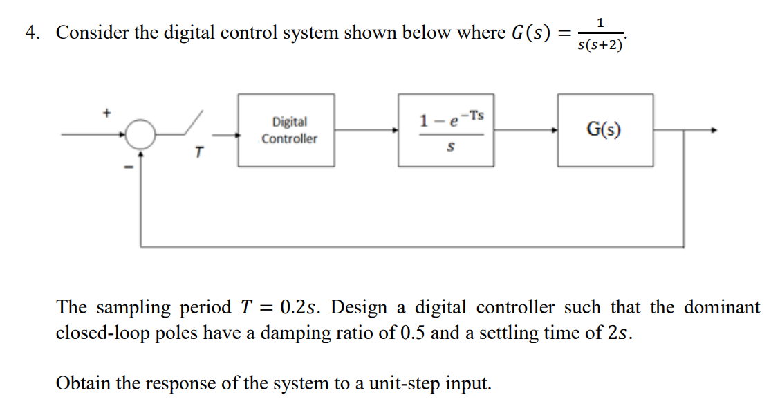 Solved Consider the digital control system shown below where | Chegg.com