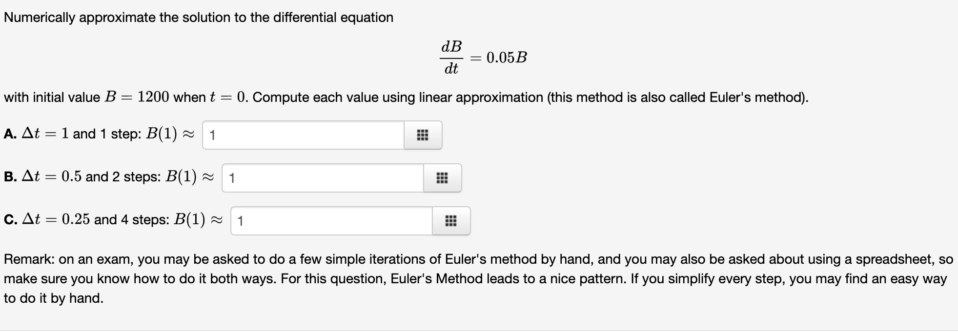 Solved Numerically Approximate The Solution To The Chegg