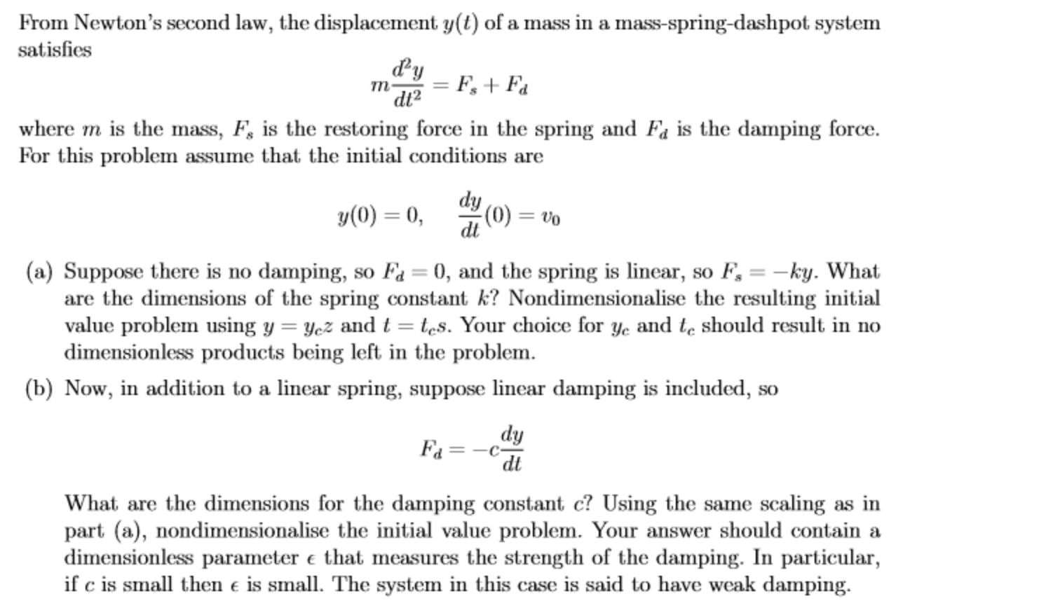 Solved Please use non-dimensionalization to solve A and B. | Chegg.com