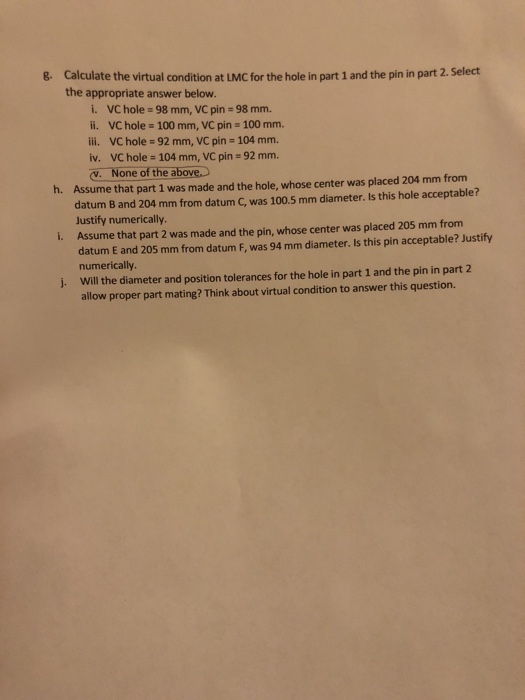 & Calculate the virtual condition at LMC for the hole | Chegg.com