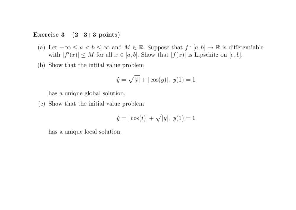 Solved Exercise 3 (2+3+3 points) (a) Let - Sa | Chegg.com