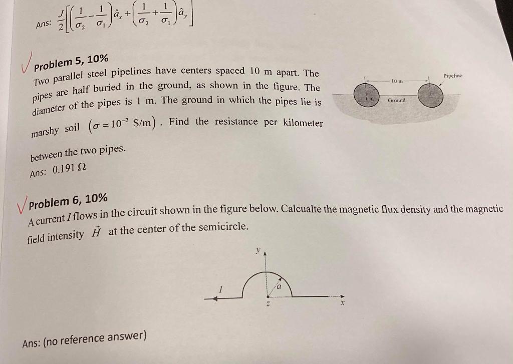 Solved Two parallel steel pipelines have centers spaced 10 m | Chegg.com