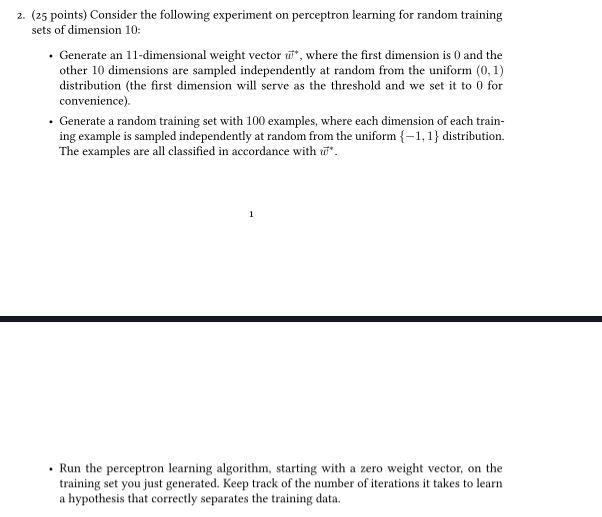 Solved 2. (25 points) Consider the following experiment on | Chegg.com