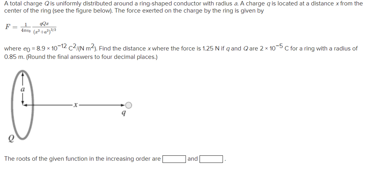 Solved A Total Charge Q Is Uniformly Distributed Around A
