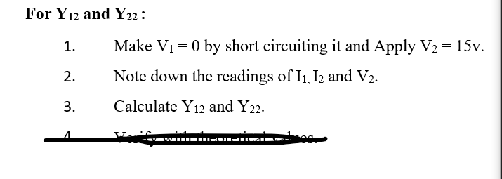 Solved OBJECTIVE: To determine the Z, and Y parameters of a | Chegg.com